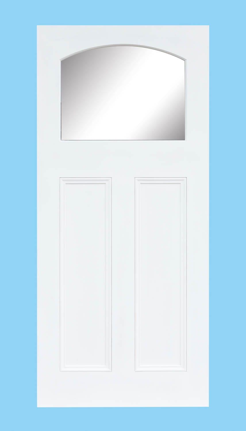 2 Panel 1 Lite Archtop - Pre Primed - Colonial Warehouse