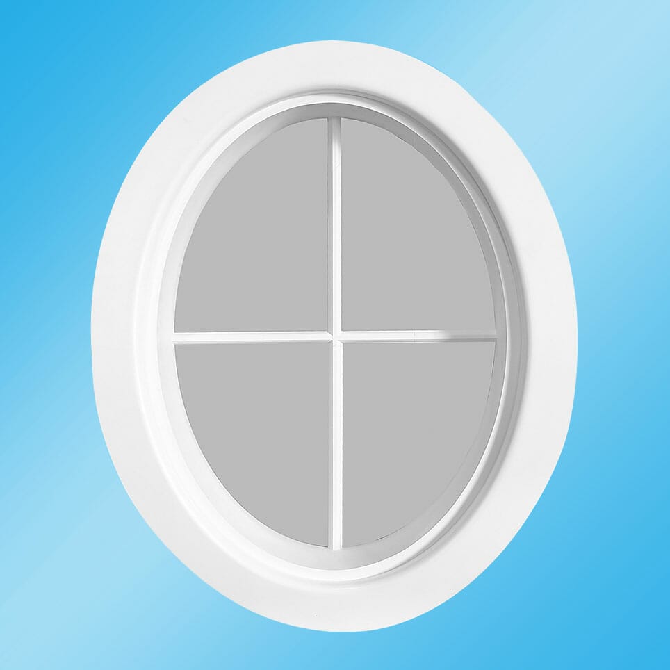 4 Lite Porthole Oval Window - Hampton Style - Colonial Warehouse